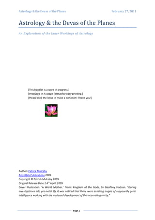 Astrology and the Devas of the Planes | PDF