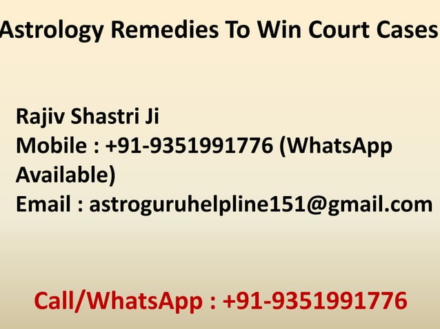Astrology remedies to win court cases | PPT Astrology remedies to win court cases | PPT