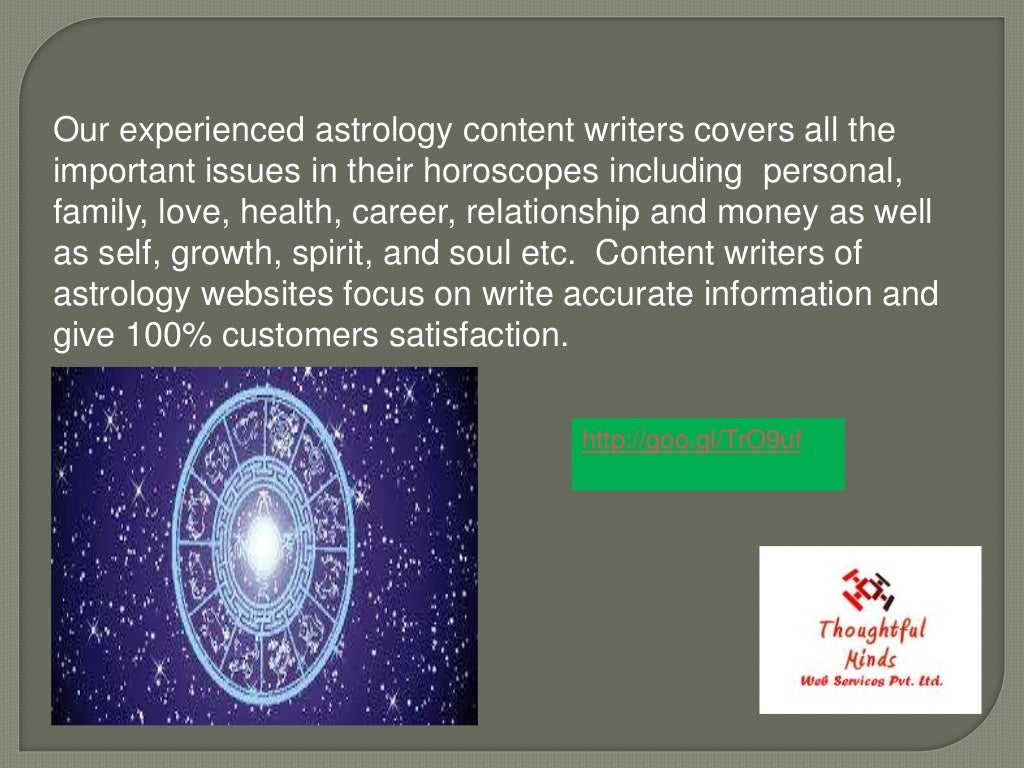 Astrology website content writing
