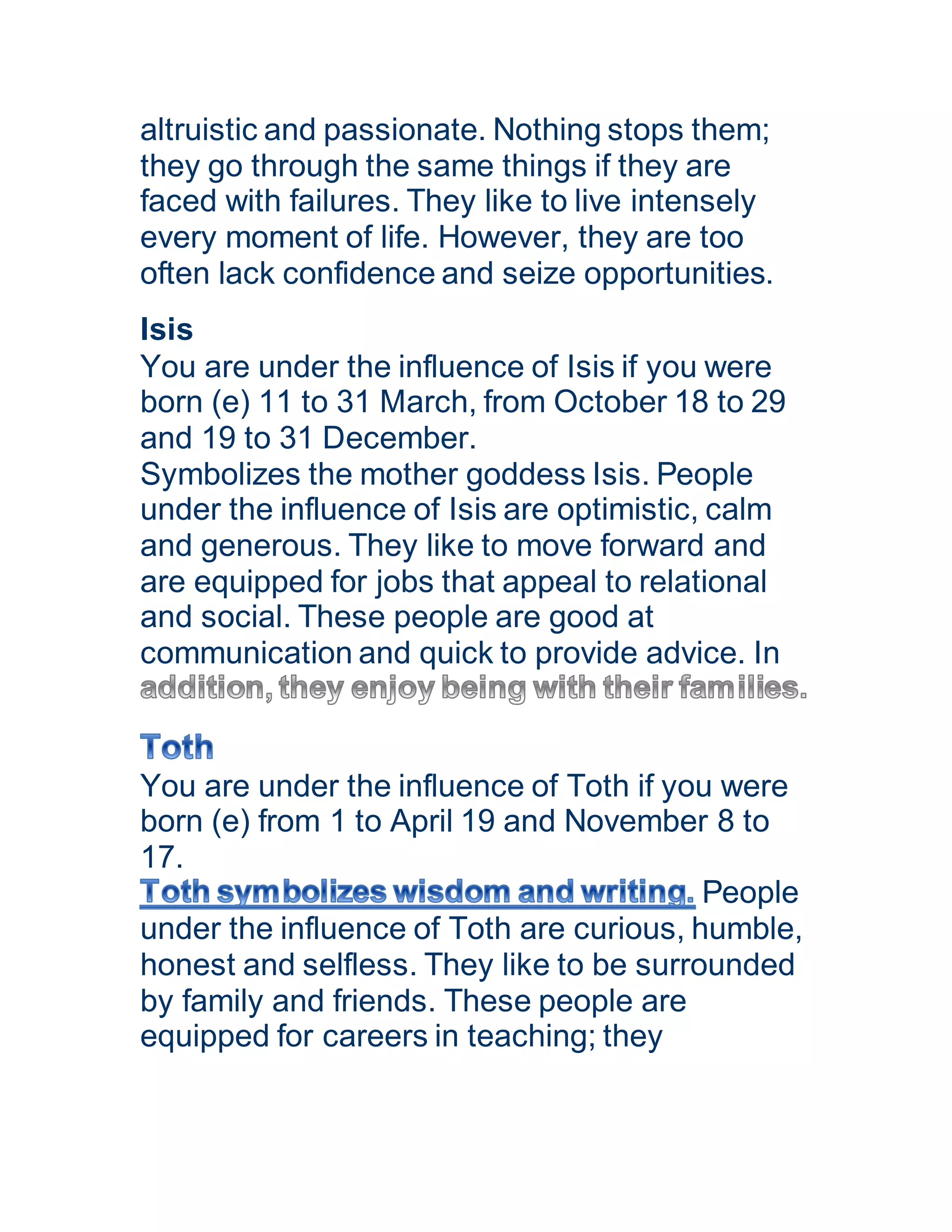 Astrology worldwide @ egyptian signs. | DOCX