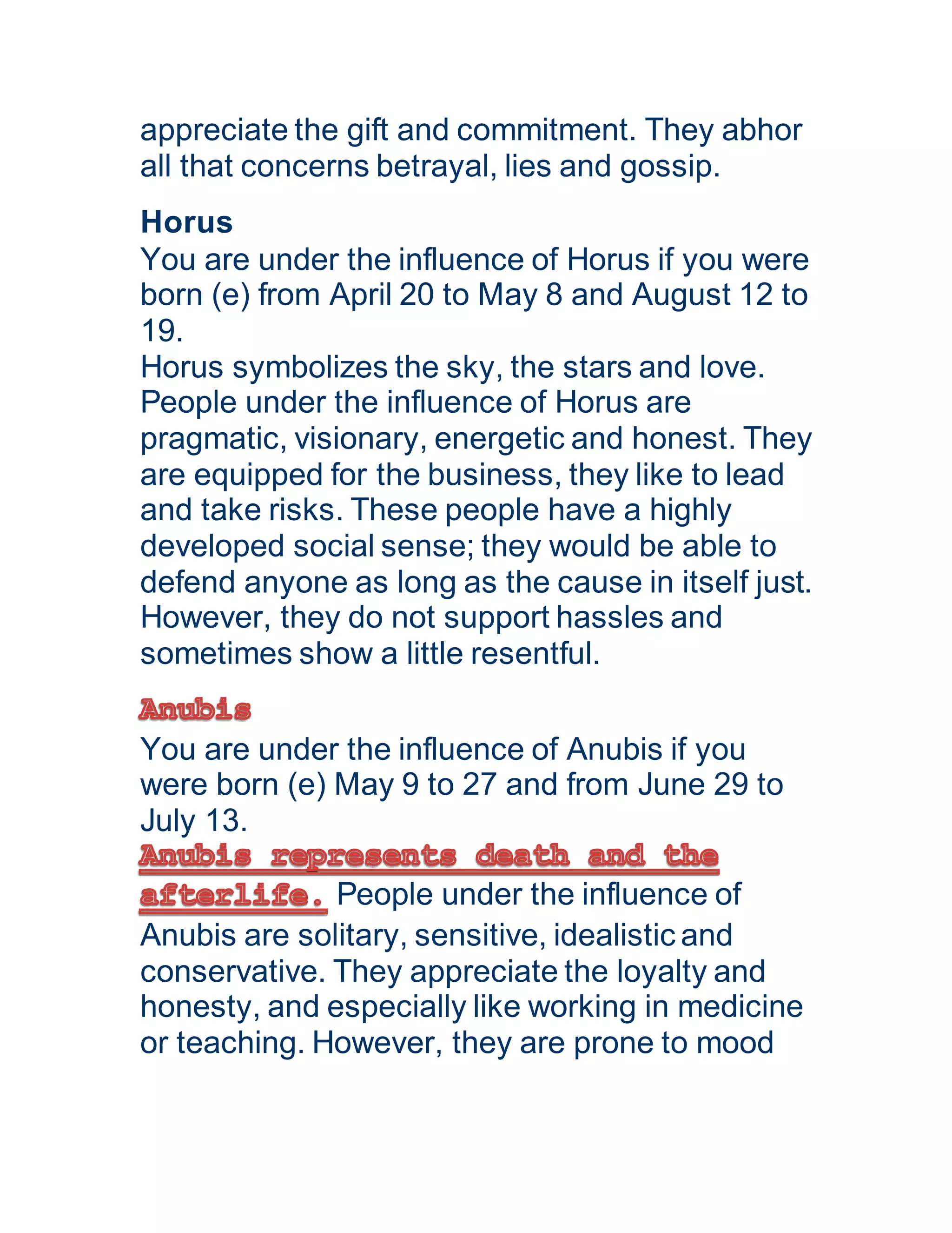 Astrology worldwide @ egyptian signs. | DOCX