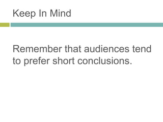 A strong conclusion is important | PPTX