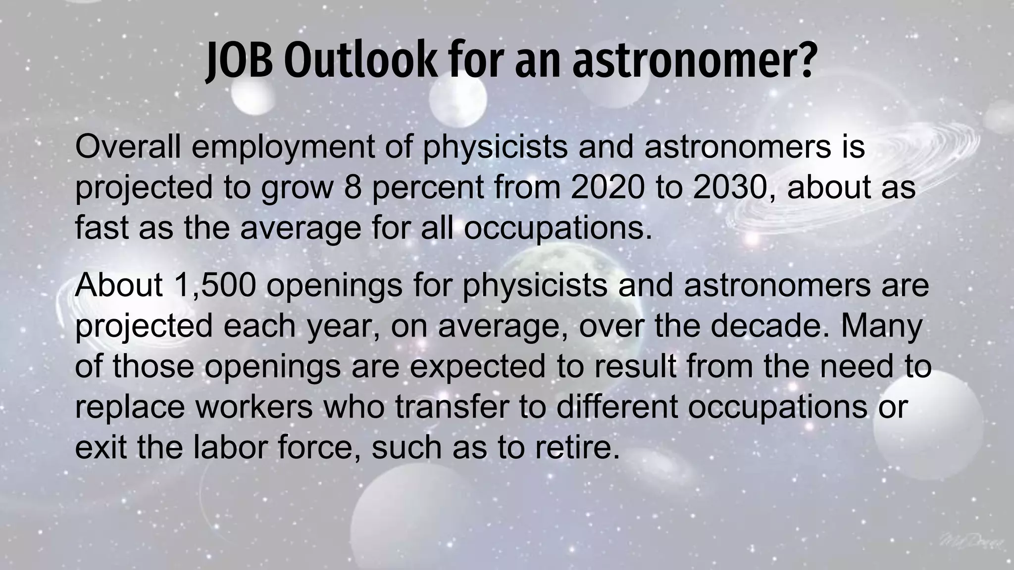 Start to end career path in Astronomy. | PPT