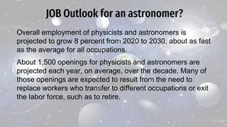 Start to end career path in Astronomy. | PPTX