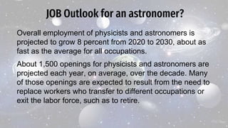 Start to end career path in Astronomy. | PPTX