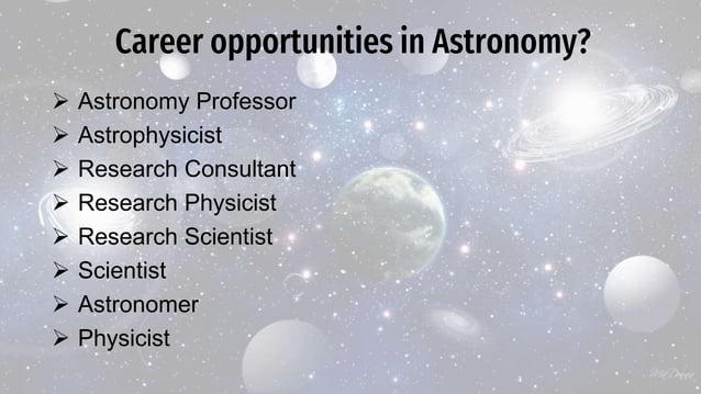 Start to end career path in Astronomy. | PPT