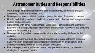 Start to end career path in Astronomy. | PPTX