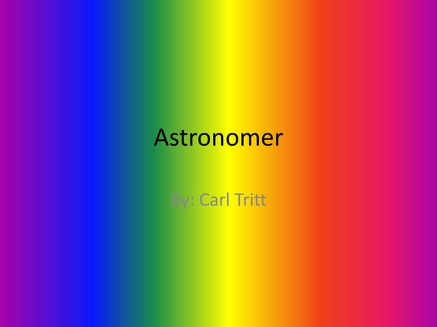 Astronomer career | PPT
