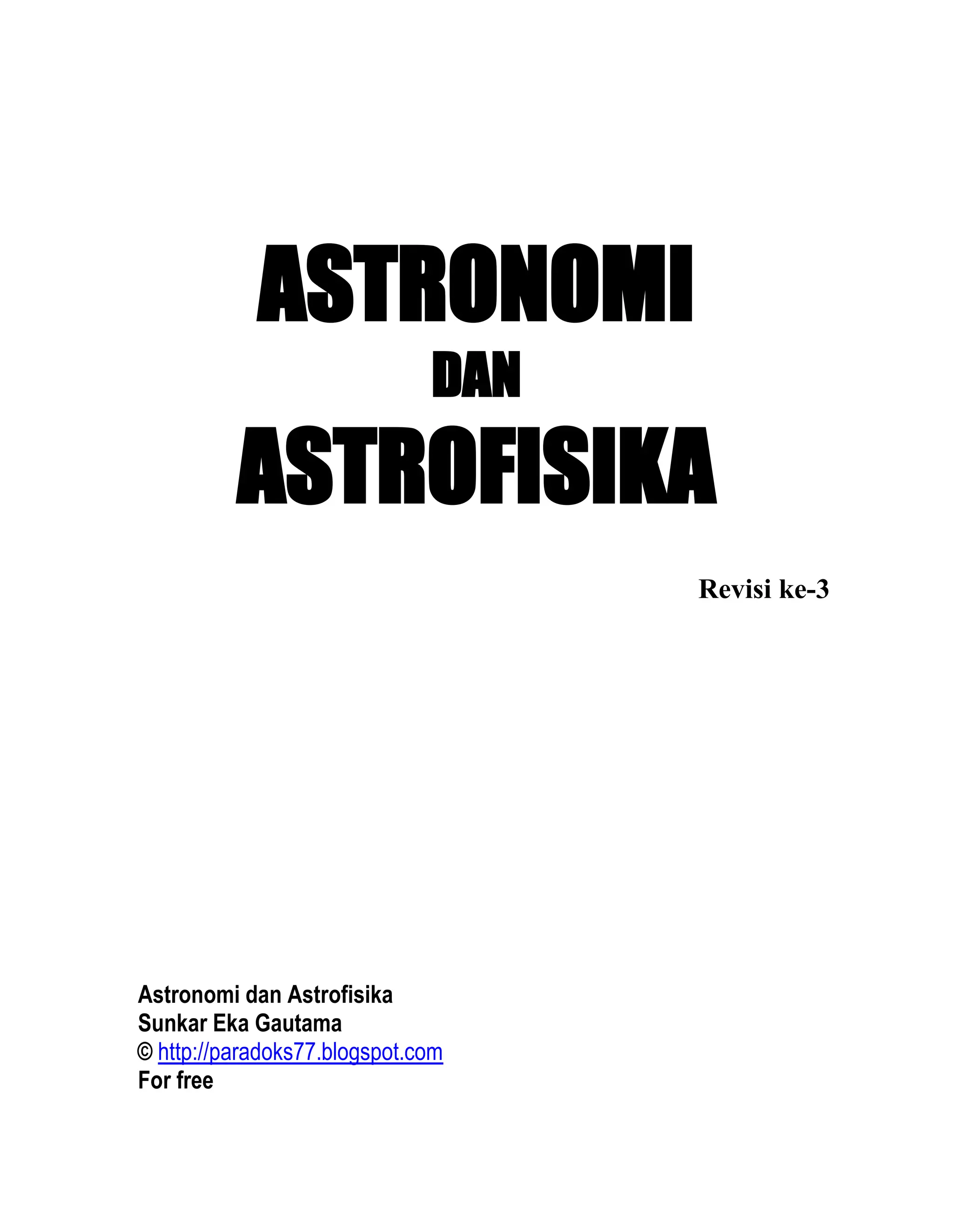 Astronomi dan astrofisika rev.3(1) | PDF