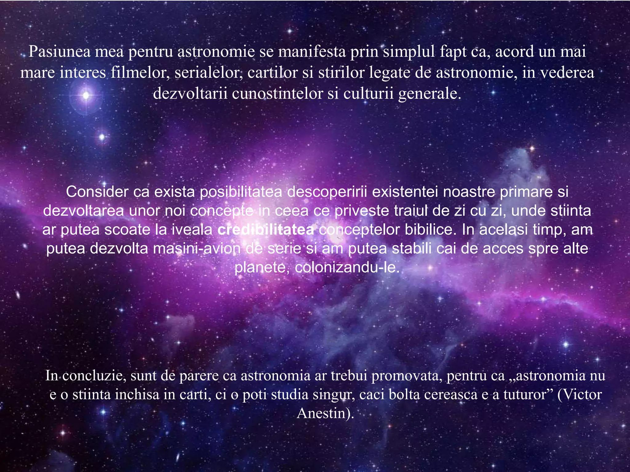 Astronomie trecut prezent viitor ppt2010 | PPT