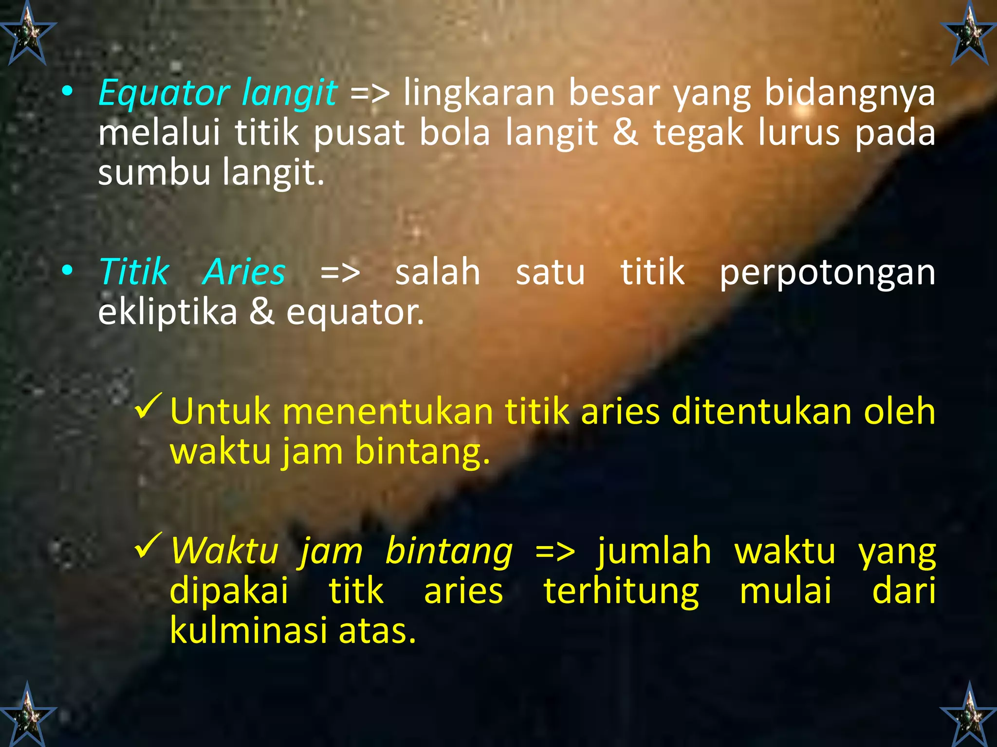 Tata Koordinat Benda Langit | PPSX