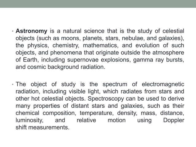 Astronomy | PPTX | Physics | Science