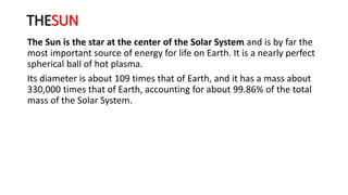 YEAR 9 GEOGRAPHY - ASTRONOMY: SUN, PLANETS AND GALAXY | PPTX