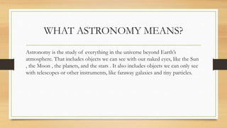 Astronomy | PPTX