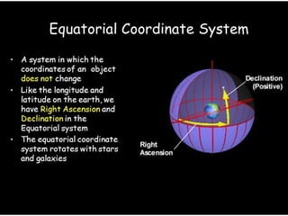 Coordinate system. ( horizontal and equatorial system) pptx | PPT