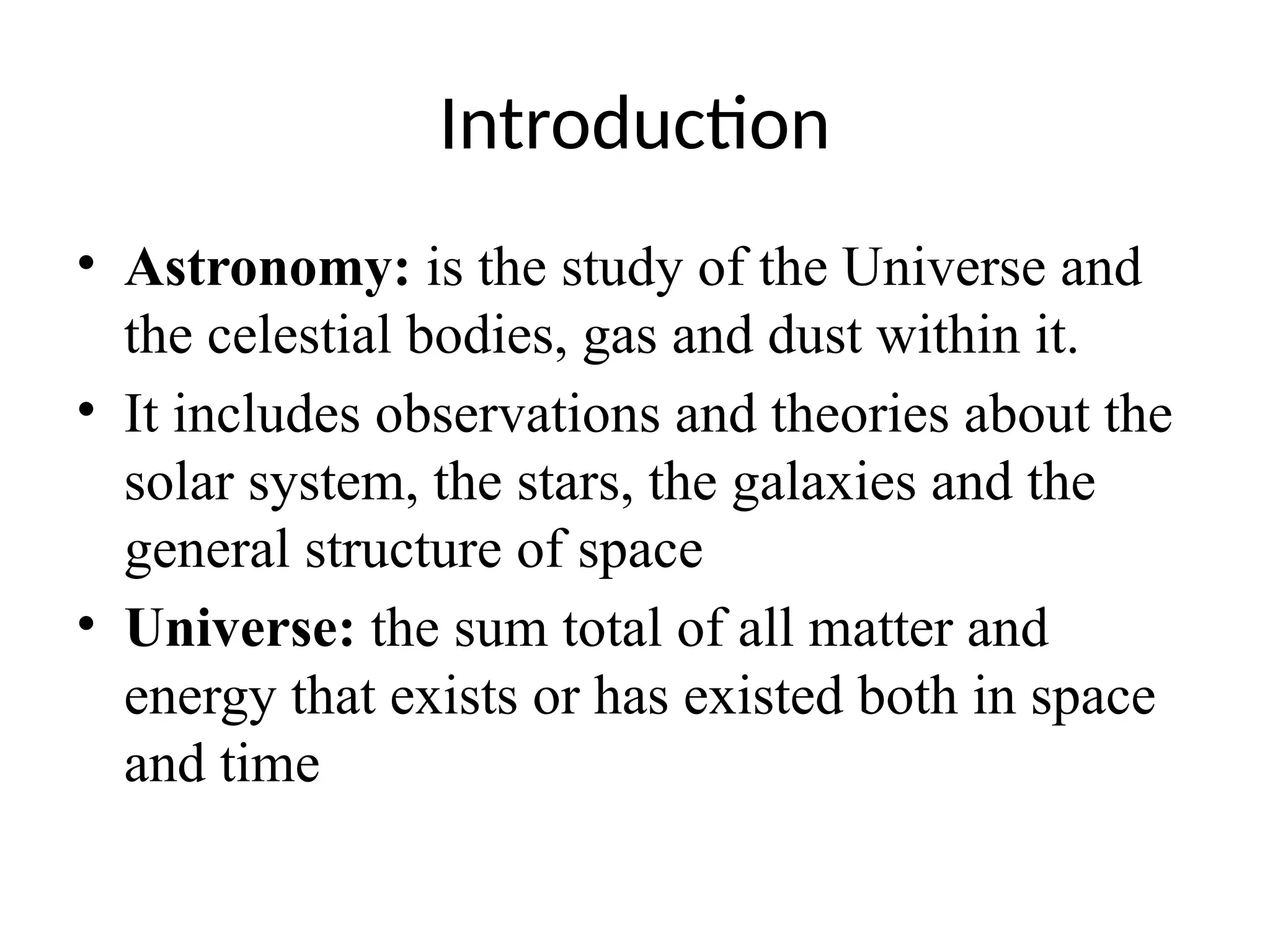 Astronomy the science of space and universe | PPTX