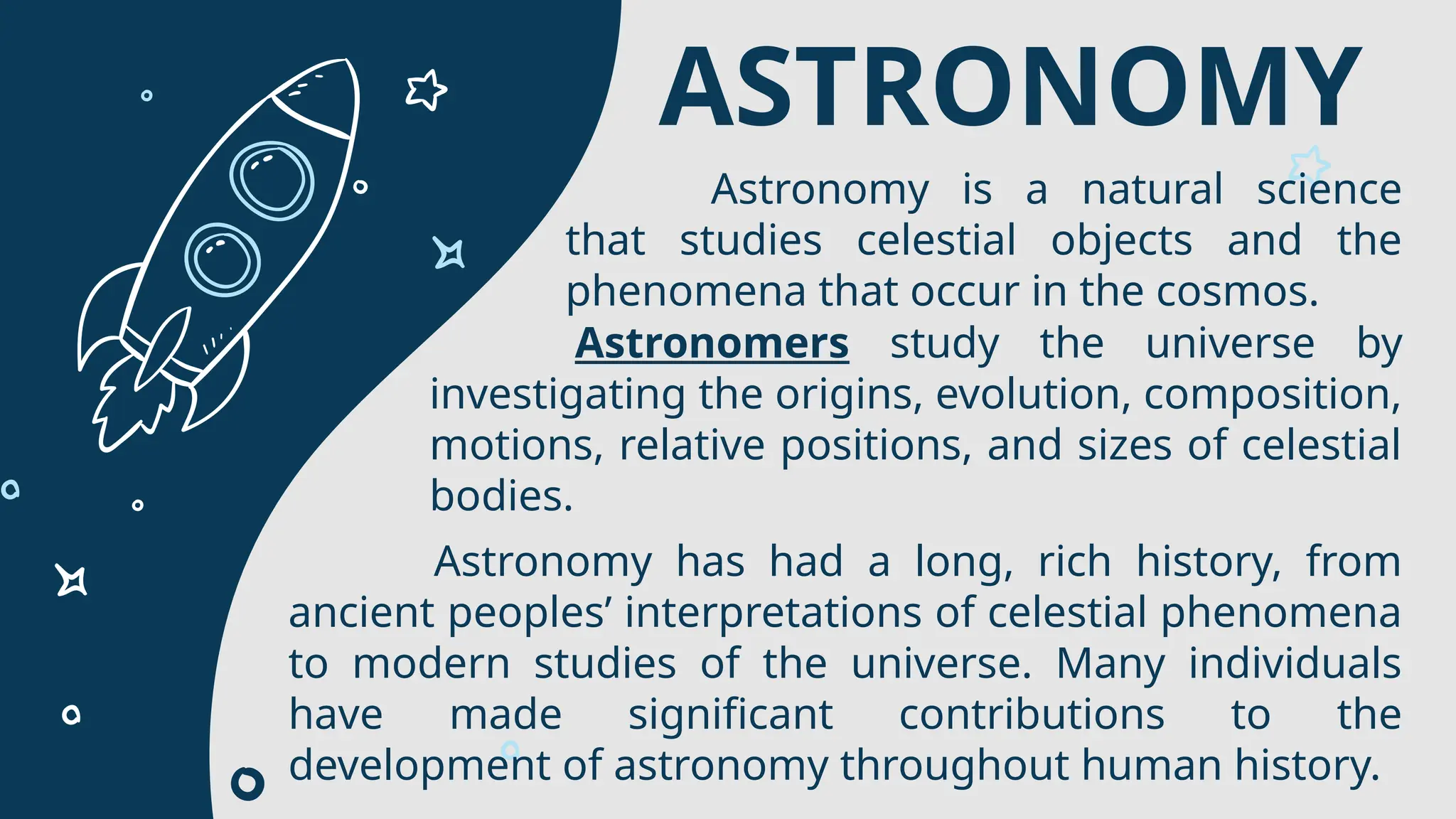 Astronomy, an overview for the origin, history | PPTX