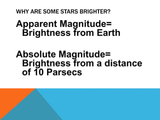 Astronomy 101 stars | PPTX