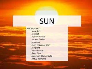 Astronomy 2: The Sun & Energy NOTES | PPTX