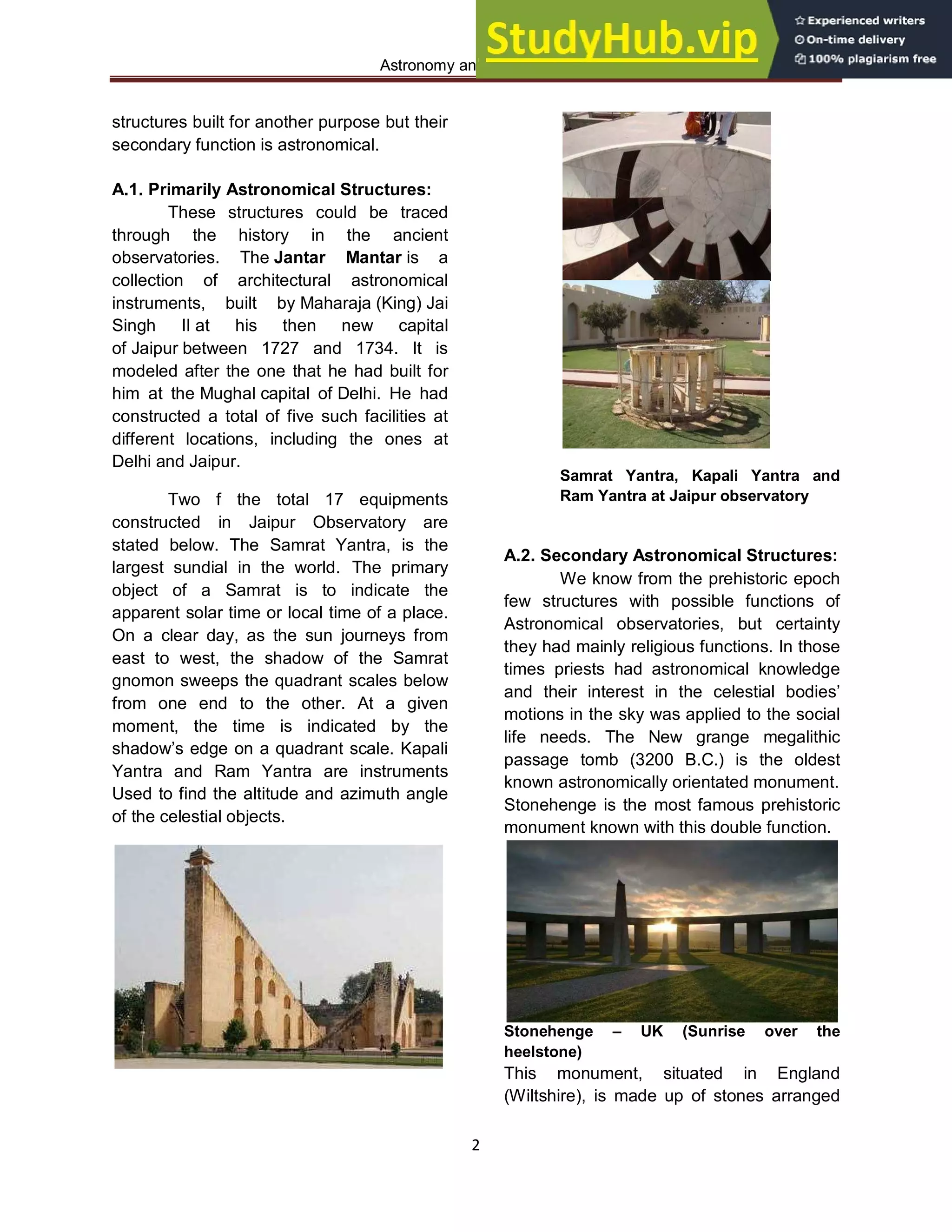 Astronomy And Architecture - An Interdisciplinary Study | PDF