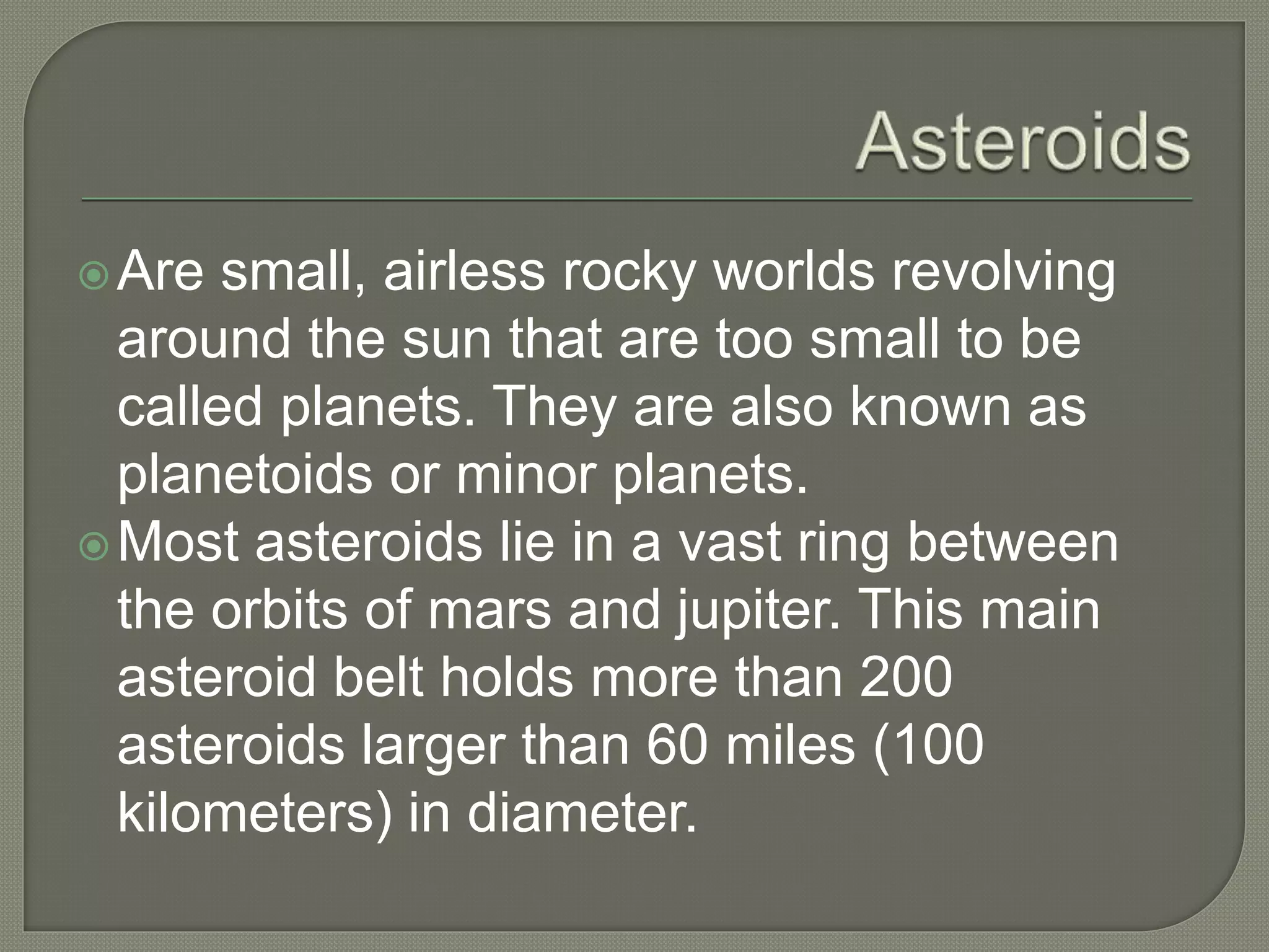 Asteroids | PPTX