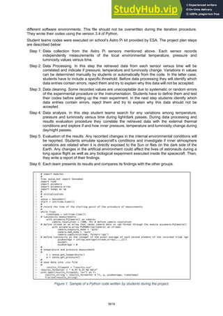 ASTRONOMY IN EDUCATION SIMULATING SPACE RESEARCH EXPERIMENT IN THE CLASSROOM BY WRITING COMPUTER ...