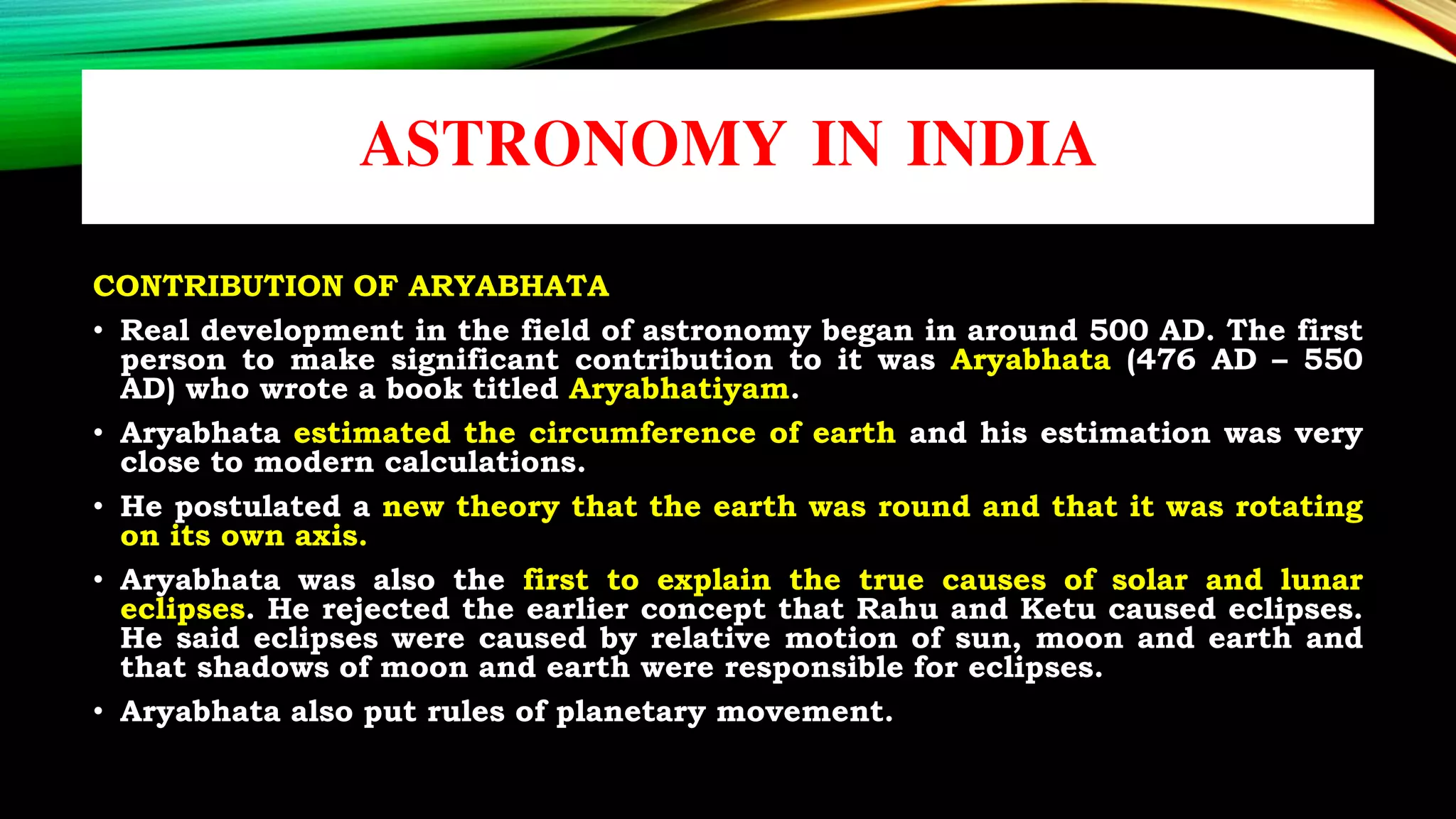 Astronomy in india | PPTX