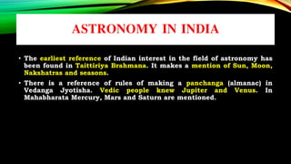 Astronomy in india | PPTX