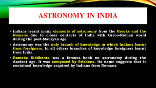 Astronomy in india | PPTX