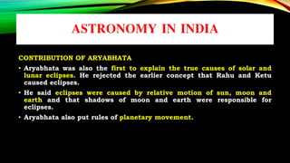 Astronomy in india | PPTX