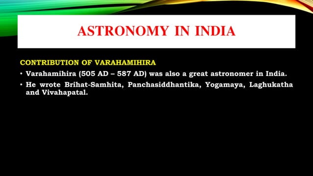 Astronomy in india | PPTX