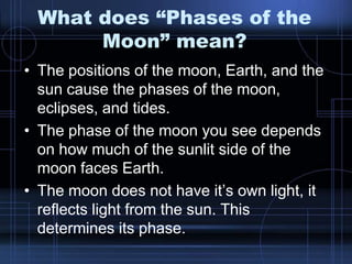 Astronomy lunar phases eclipses and tides | PPTX