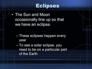 Astronomy lunar phases eclipses and tides | PPTX