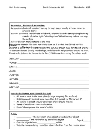 Astronomy np2 outline | PDF