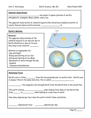 Astronomy np3 outline | PDF | Geography | Science