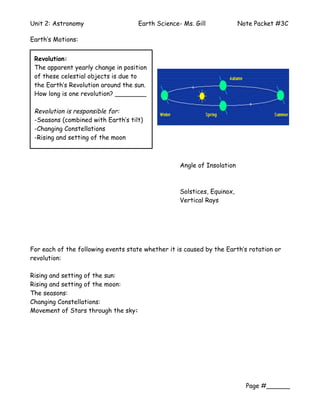 Astronomy np3 outline | PDF | Geography | Science