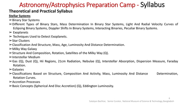 astronomy olympia slide, Astrophysicist, Astro-Science | PDF