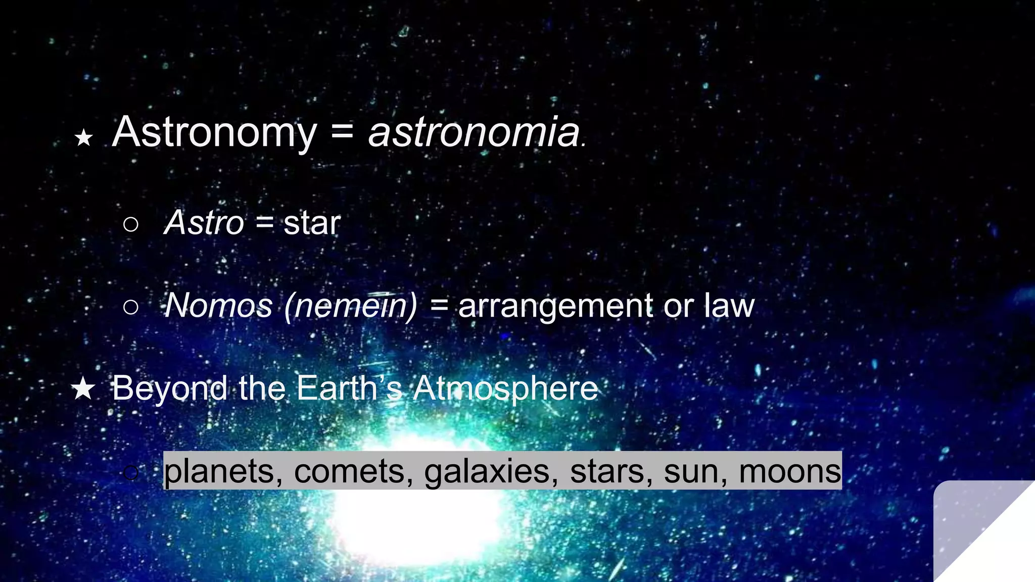 Astronomy presentation | PPTX