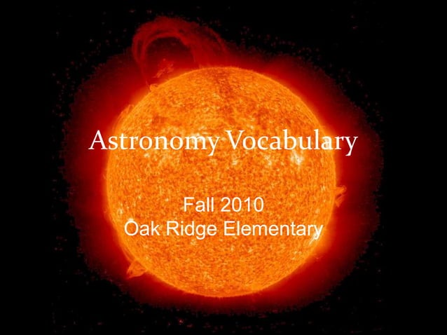 Astronomy vocabulary | PPTX