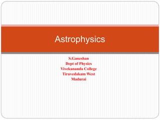 Astrophysics | PPT
