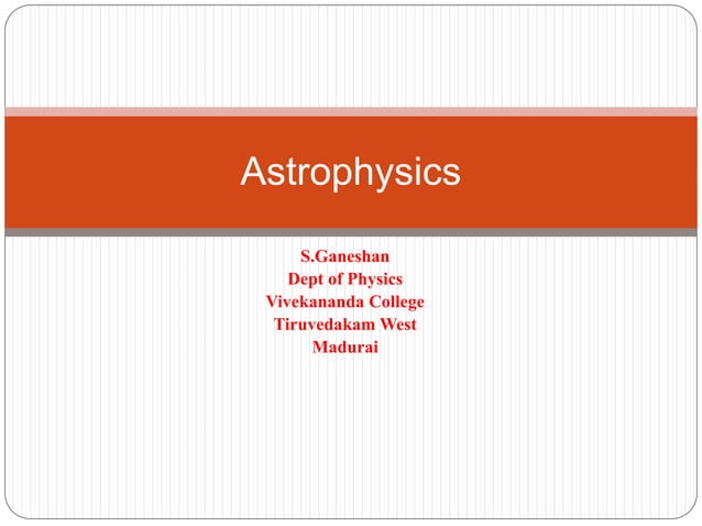 Astrophysics Ppt