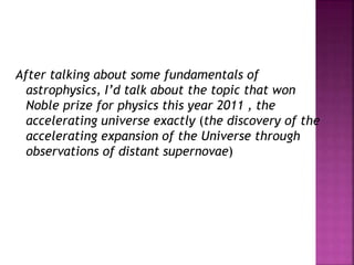 Astrophysics lecture | PPTX