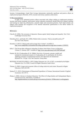 A structural equation model of tertiary academic achievement | PDF