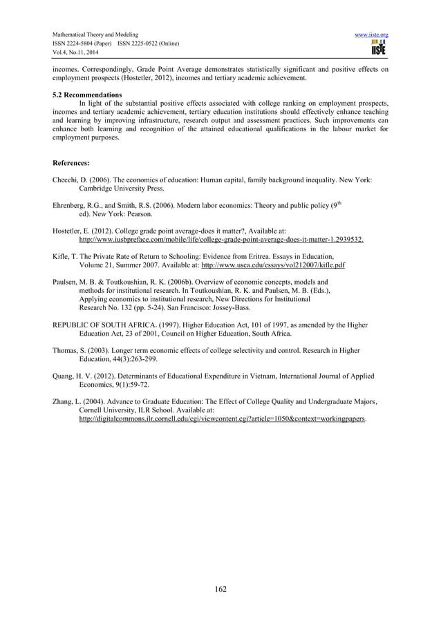 A structural equation model of tertiary academic achievement | PDF