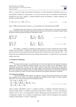 A structural equation model of tertiary academic achievement | PDF