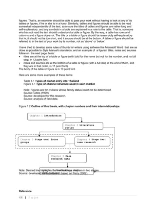 A structured approach to presenting theses notes for students and their ...