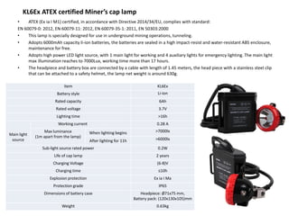 ASTTAR certified self rescuer and miner cap lamps presentation | PDF