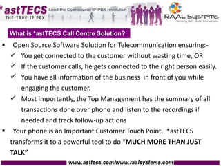 astTECS Call Center Solutions | PDF