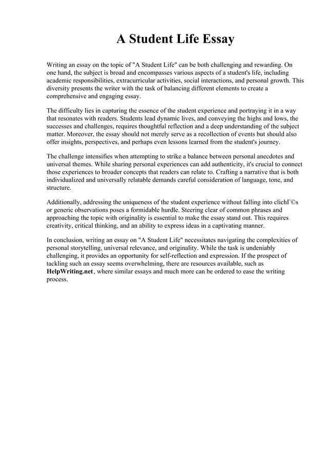 A Student Life Essay.pdf