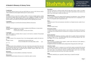 A STUDENT S GLOSSARY OF LITERARY TERMS | PDF